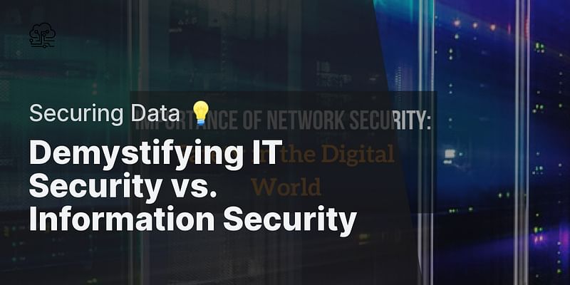 What is the difference between IT security and information security?